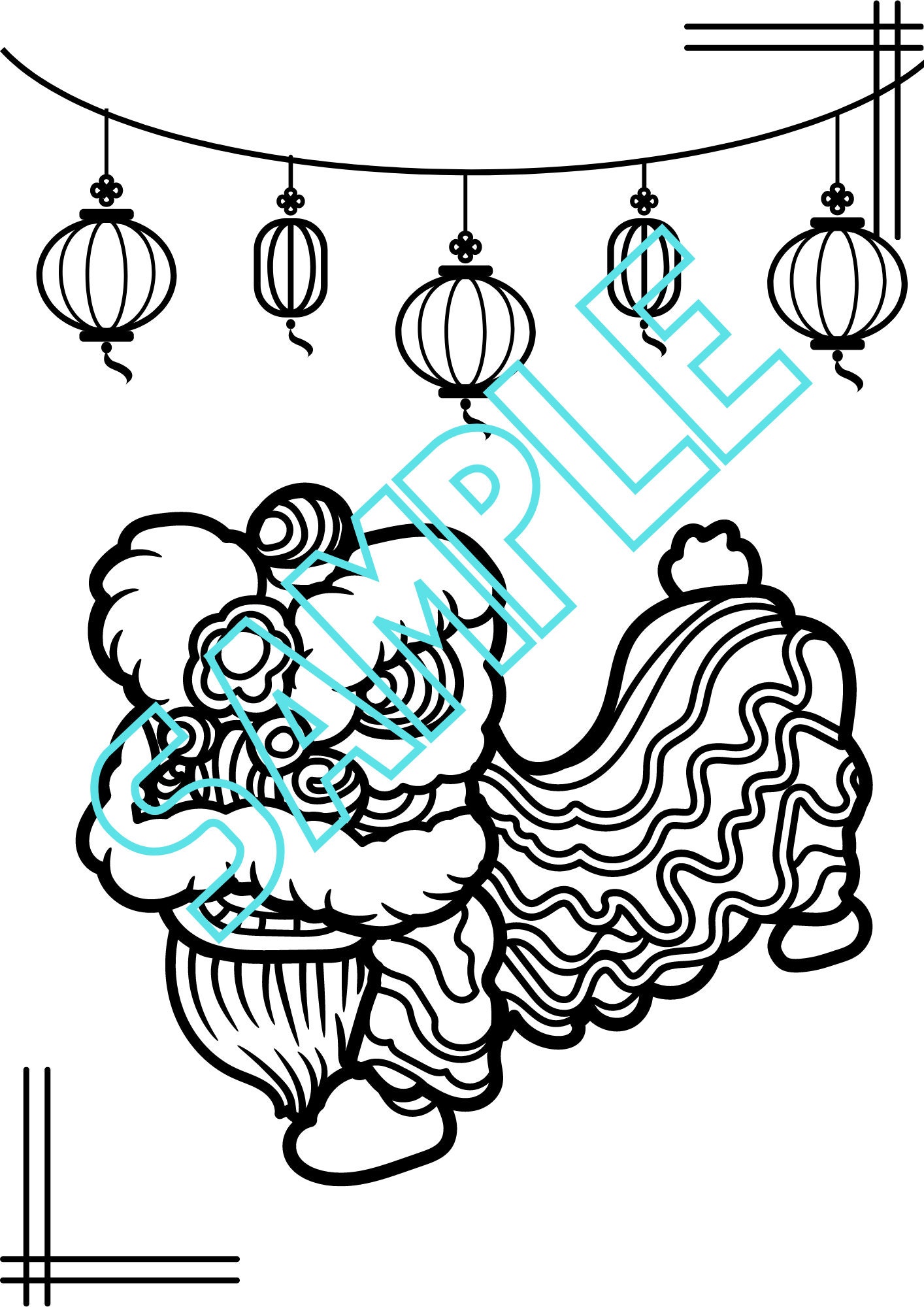 Asian Theme Coloring Pages - Etsy