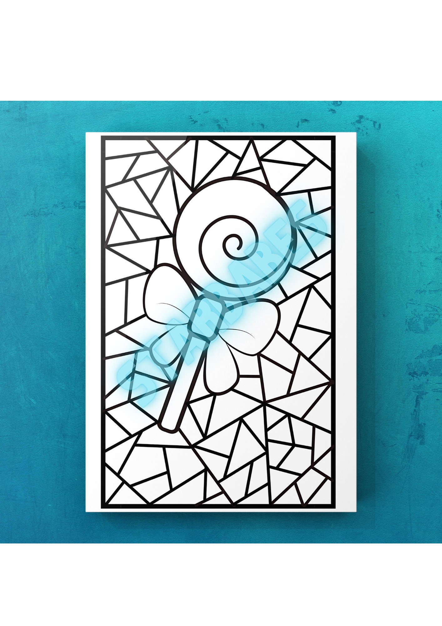 Five Hand Drawn Mosaic Coloring Pages Part 1, PDF Digital Download ...