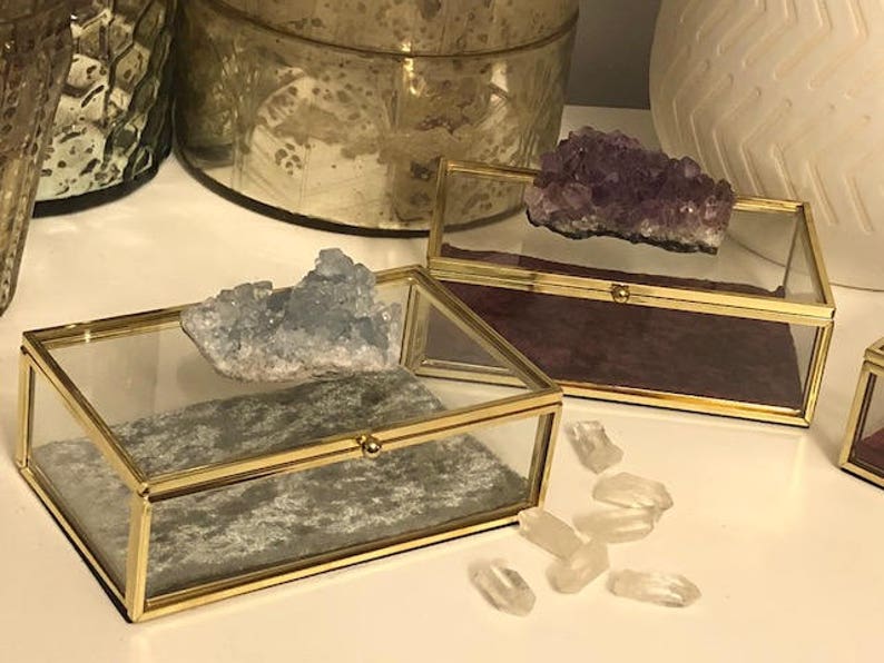 Crystal Glass Jewelry Box - Etsy