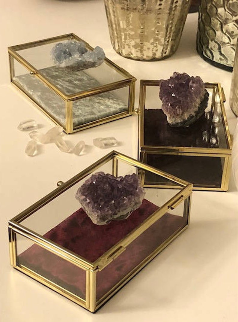 Crystal Glass Jewelry Box - Etsy
