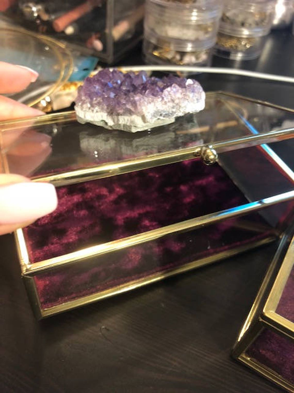 Crystal Glass Jewelry Box - Etsy