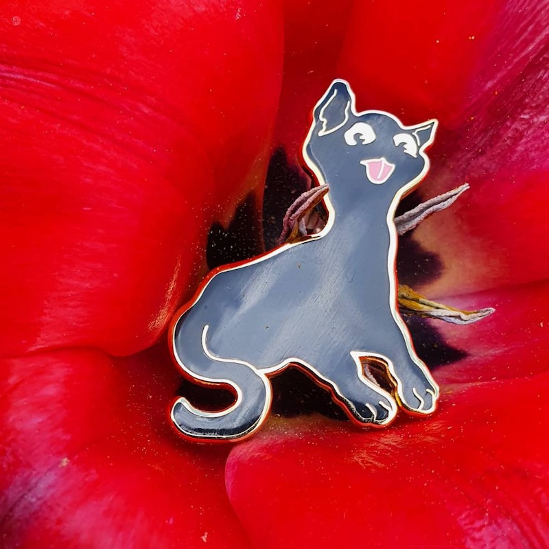 Enamel Cat Pin - Etsy