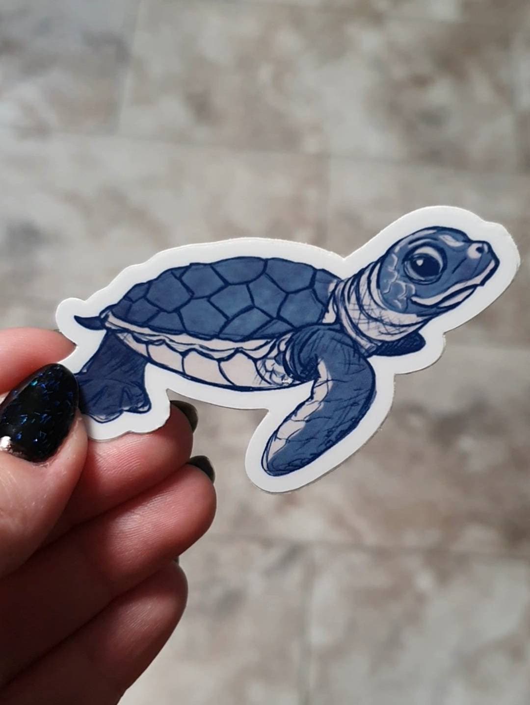 Baby Sea Turtle Vinyl Sticker - Etsy