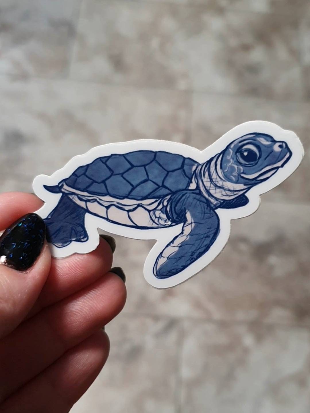 Baby Sea Turtle Vinyl Sticker | Etsy