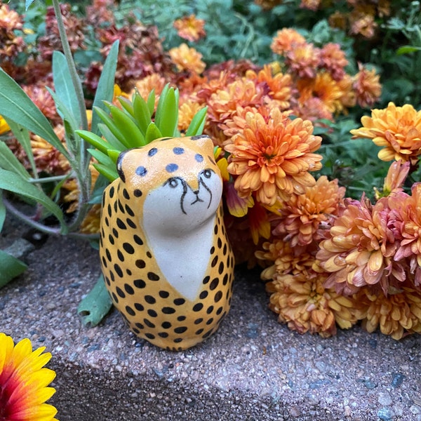 Cheetah Planter - Etsy