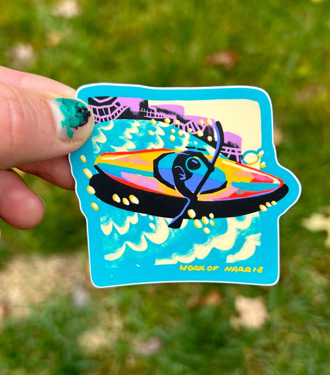Kayaker Boof Sticker - Etsy