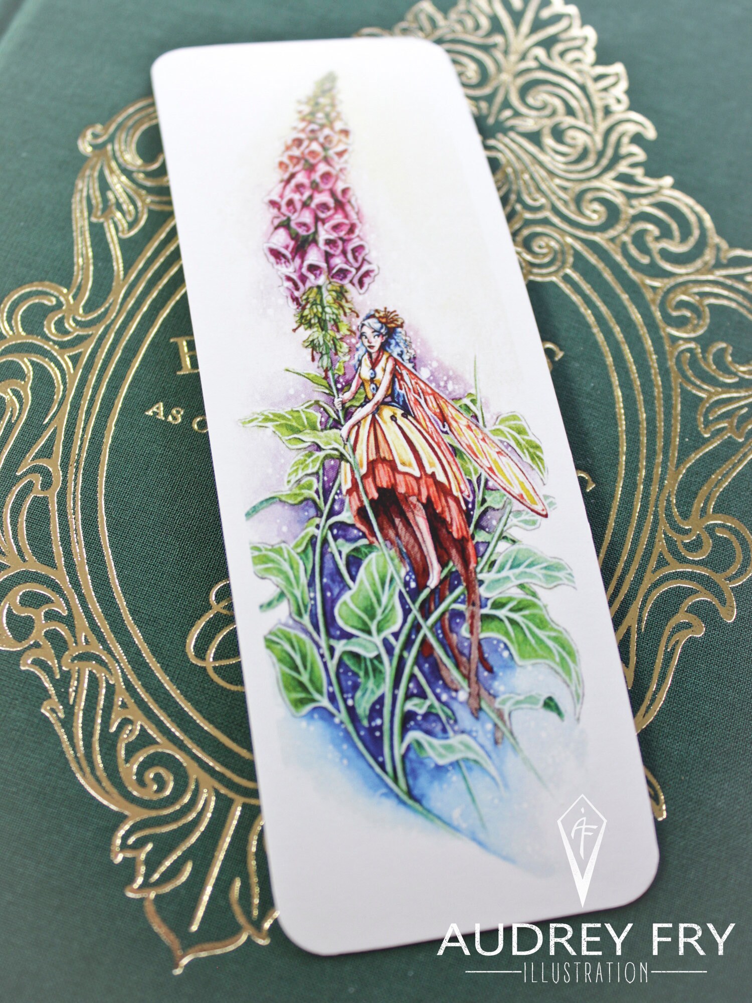 Foxglove Fairy Bookmark / Foxglove Fairy / Fairy Art Print/ | Etsy