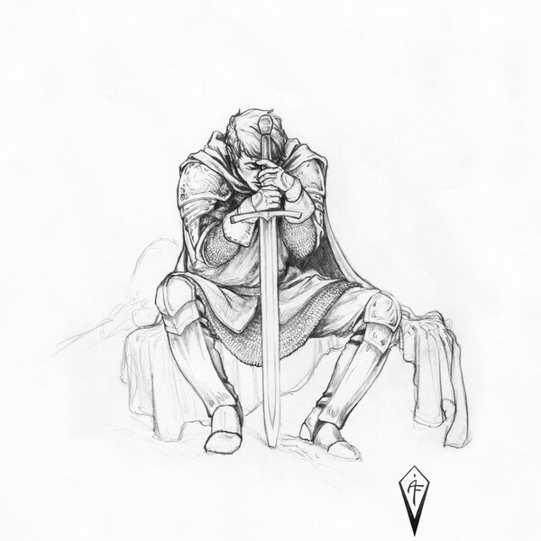 Praying Knight - Etsy