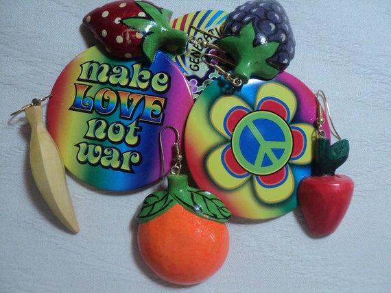 HIPPIE PINS and FRIUT, 60's Nostalgia, Fruit Salad, E… - Gem
