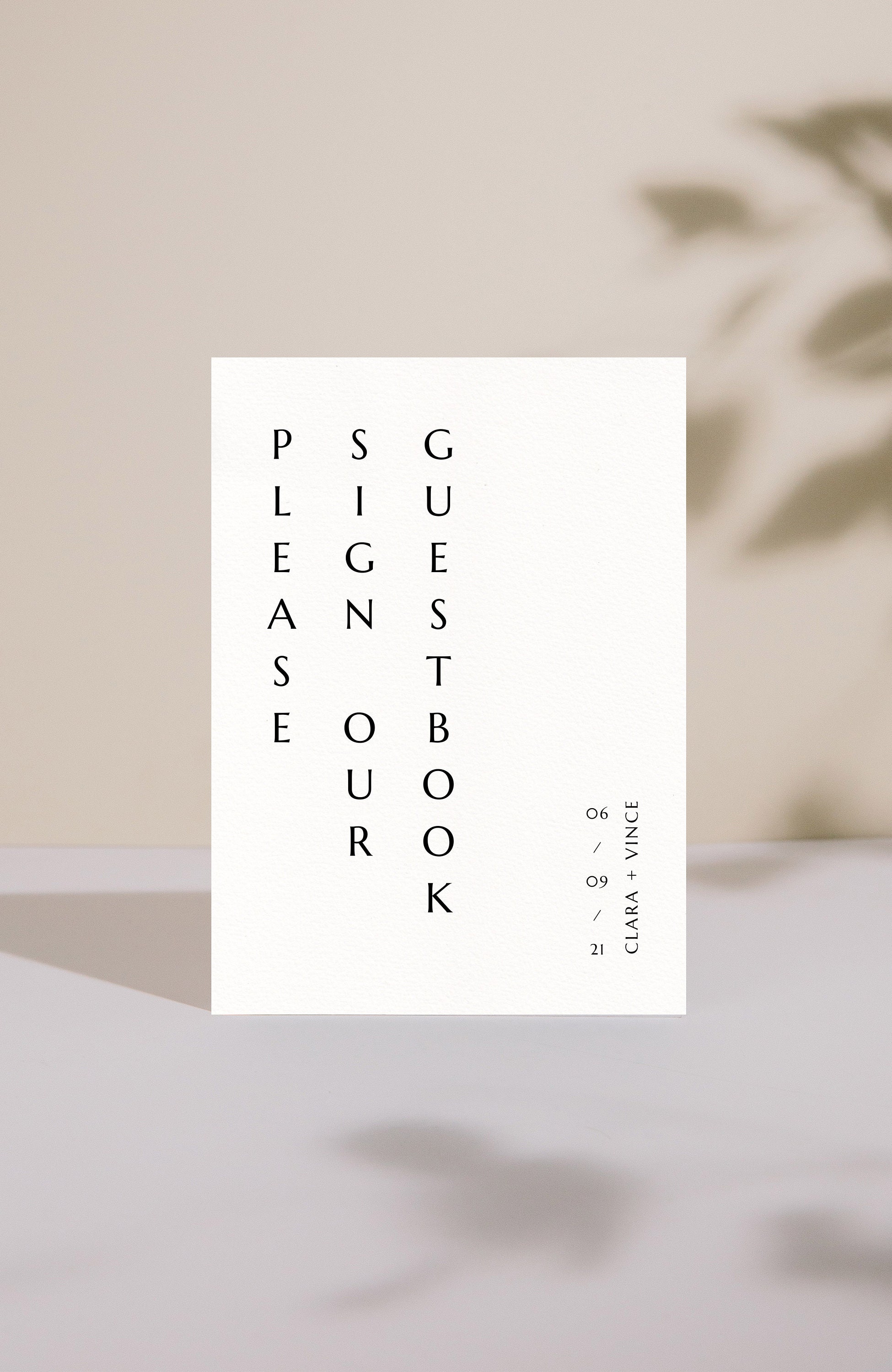 Simple Modern Timeless Minimalist Wedding Guestbook Sign - Etsy UK