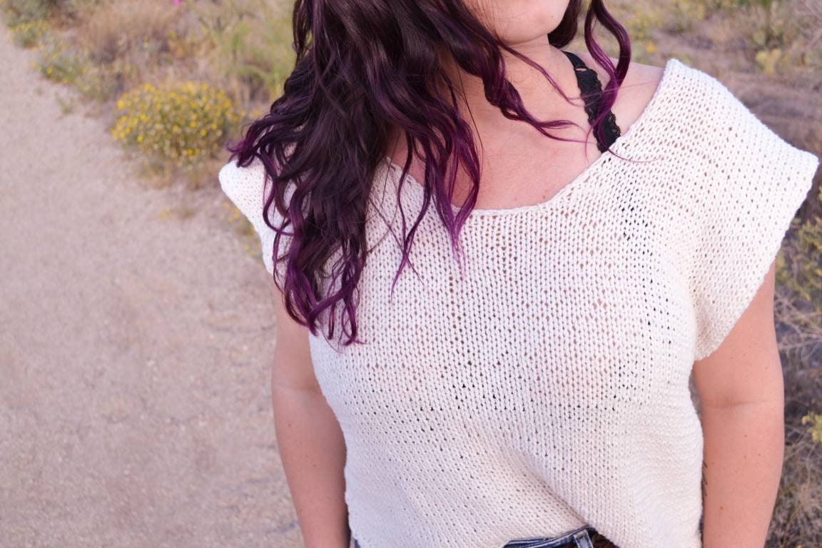 The Sandia Crop Knitting Pattern//diy Knitting Tshirt // NOT a Finished ...