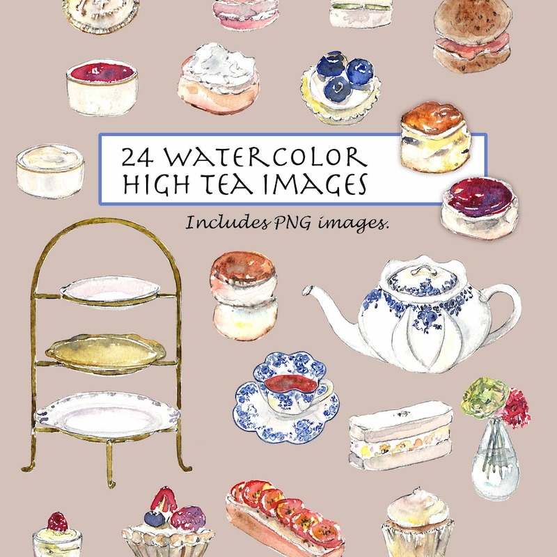 High Tea Clip Art - Etsy