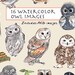 CLIP ART- Watercolor Owl Set. 16 Images. Digital Download. Baby Owl ...
