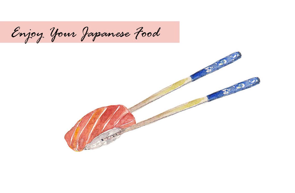 Watercolor Japanese Food Clipart Set: 16 PNG Images (digital Download ...