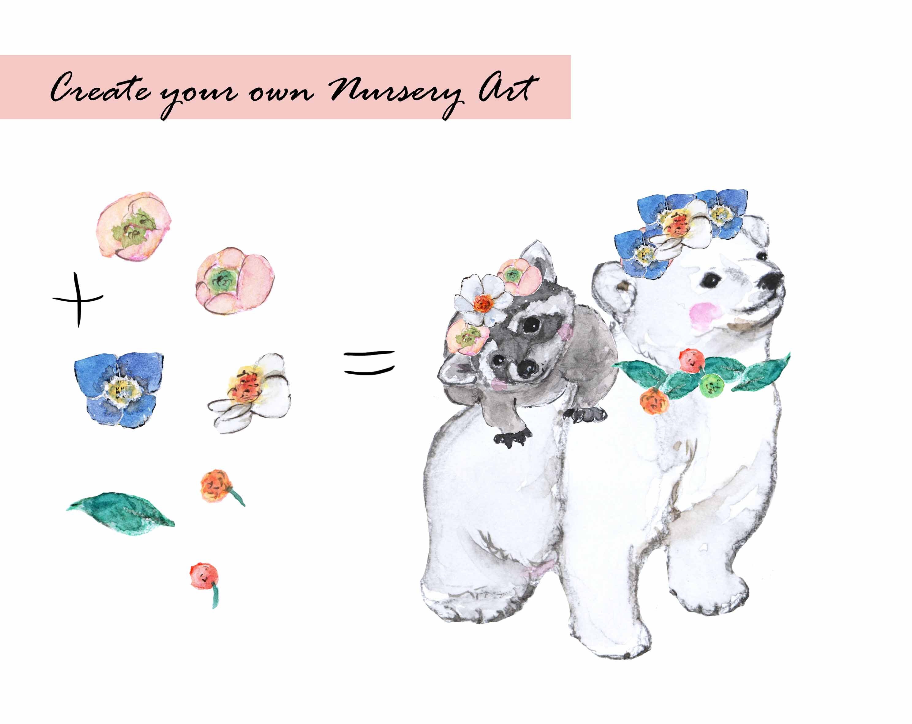 CLIP ART Watercolor Woodland Animals Set. 26 Images. Digital | Etsy