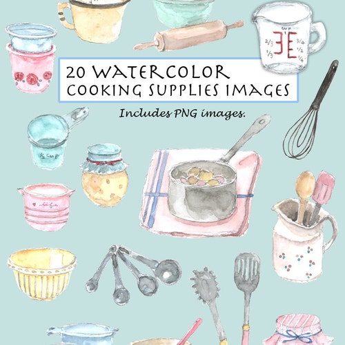 Vintage Baking Kitchen CLIP ART SET for Personal and - Etsy
