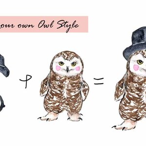 CLIP ART- Watercolor Owl Set. 16 Images. Digital Download. Baby Owl ...