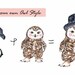 CLIP ART Watercolor Owl Set. 16 Images. Digital Download. Baby Owl ...