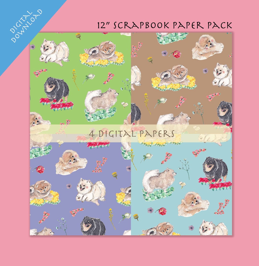 Watercolor Digital Paper, Instant Download--12" Digital Paper Pack ...