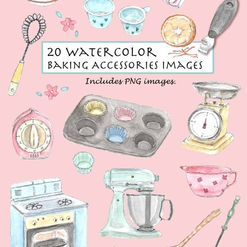 Vintage Baking Kitchen CLIP ART SET for Personal and - Etsy