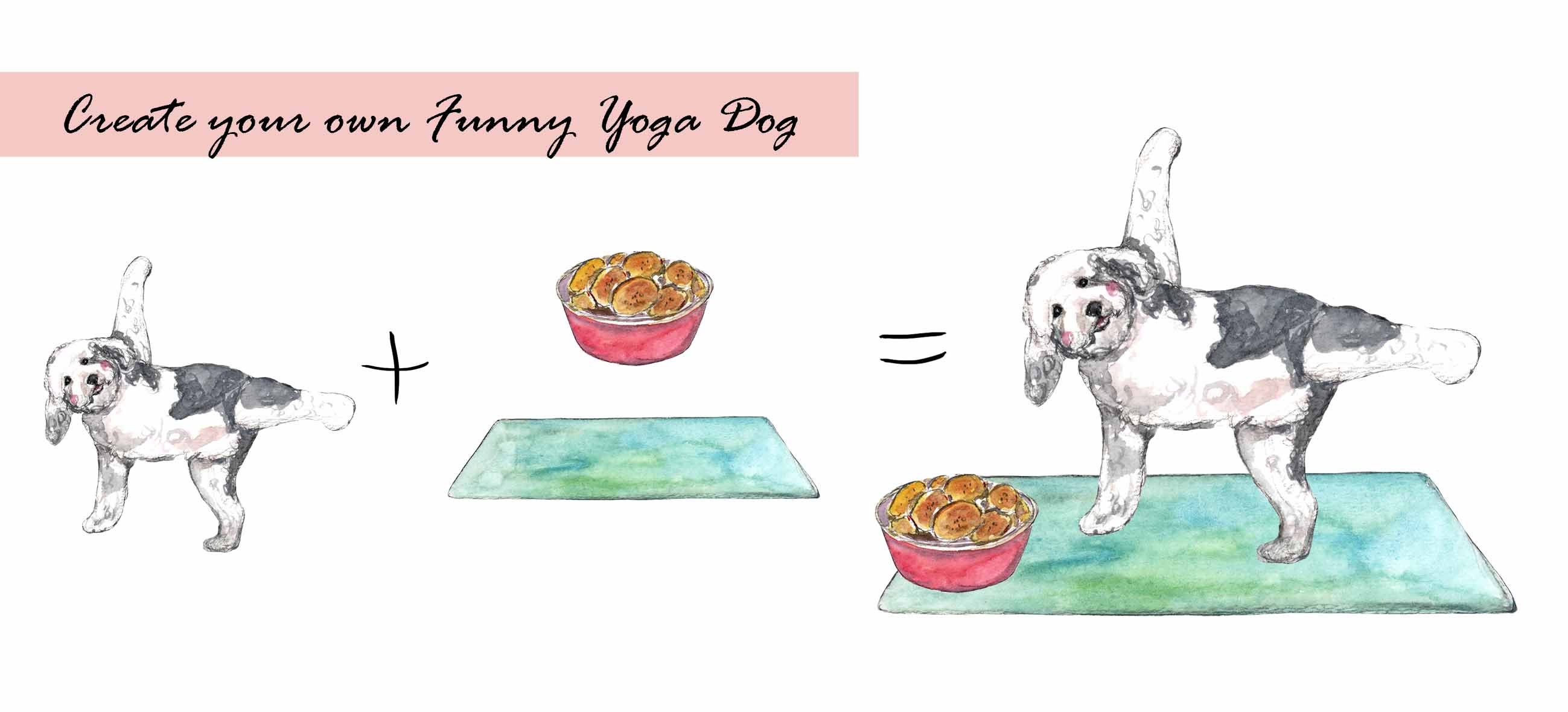 CLIP ART Watercolor Yoga Dog Set. 16 Images. Digital - Etsy