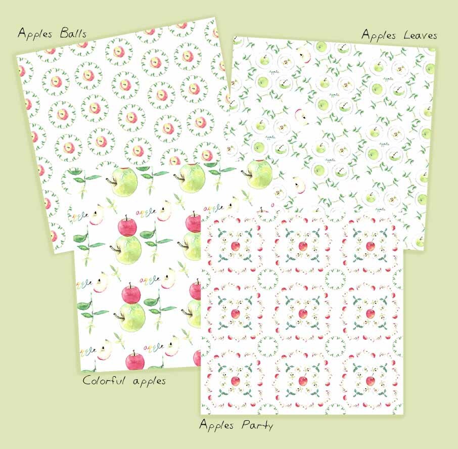 Watercolor Digital Paper, Instant Download--12" Digital Paper Pack(4 ...