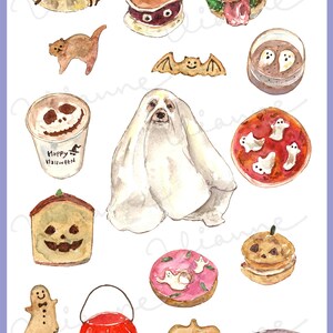 Watercolor Halloween Clipart Set: Trick or Treat Images (digital ...