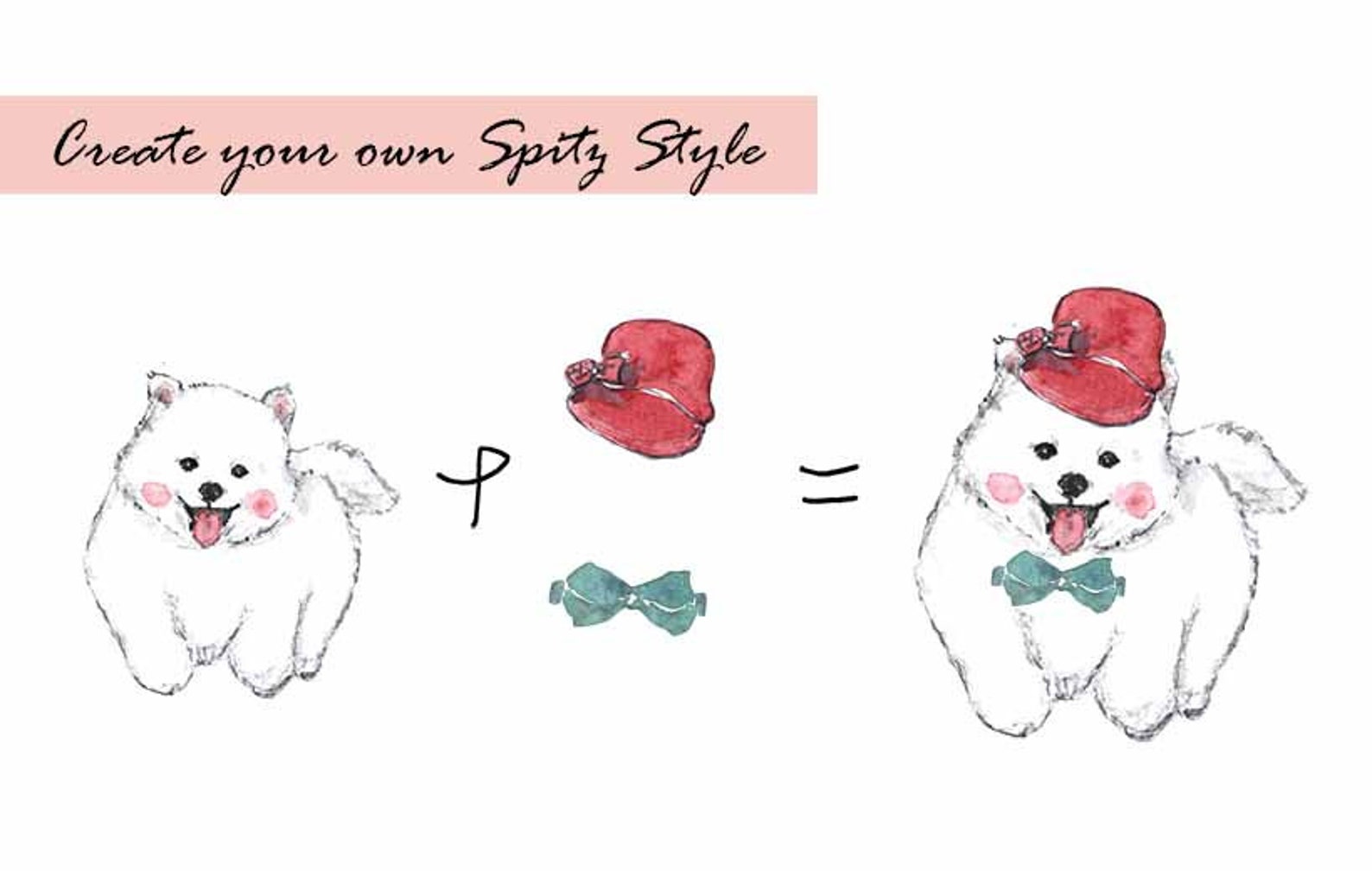 CLIP ART- Watercolor Japanese Spitz Set. 16 Images. Digital Download ...