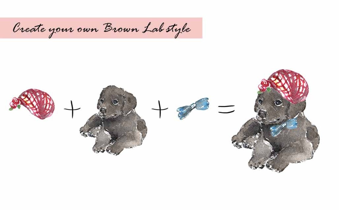 CLIP ART Watercolor Brown Labrador Set. 16 Images. Digital - Etsy