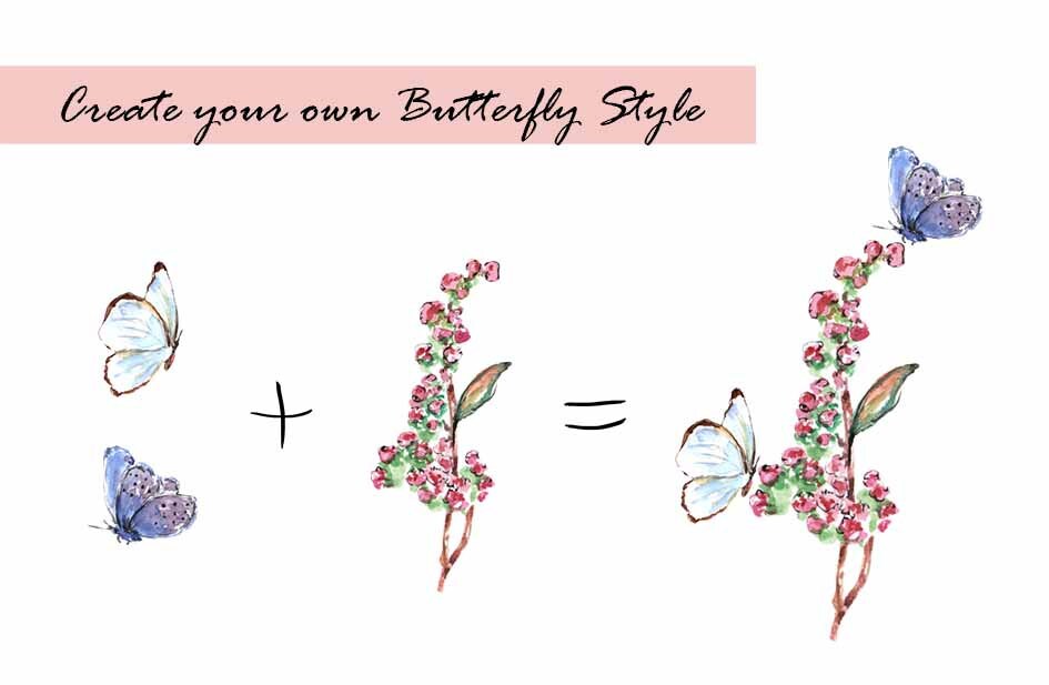 CLIP ART- Watercolor Butterflies Set. 13 Images. Digital Download ...