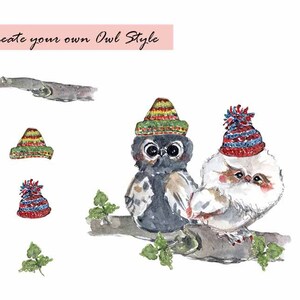 CLIP ART- Watercolor Owl Set. 16 Images. Digital Download. Baby Owl ...