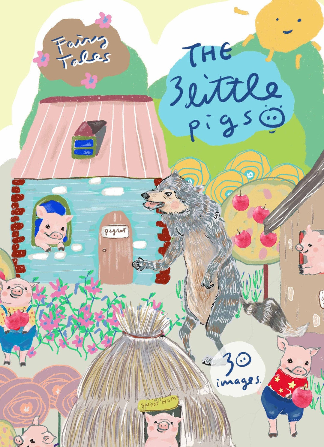 CLIP ART- 3 Little Pigs Set. 30 Images. Digital Download. Pig. Fairy ...