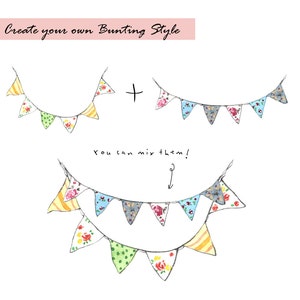 Watercolor Vintage Bunting Clip Art Set (digital Download) - Etsy