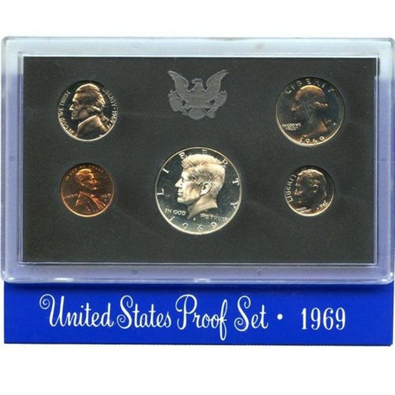 1969-S United States US Mint Clad Proof Set in Original Mint Packaging ...