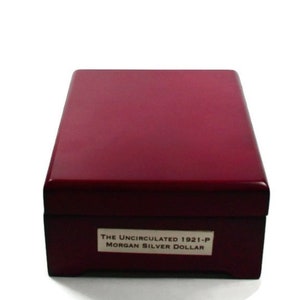 CERTIFIED Genuine 1921 Morgan Silver Dollar BU Unc Bradford Wooden ...