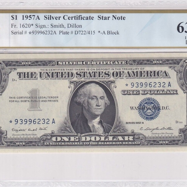 1957 Silver Certificate Star Note - Etsy
