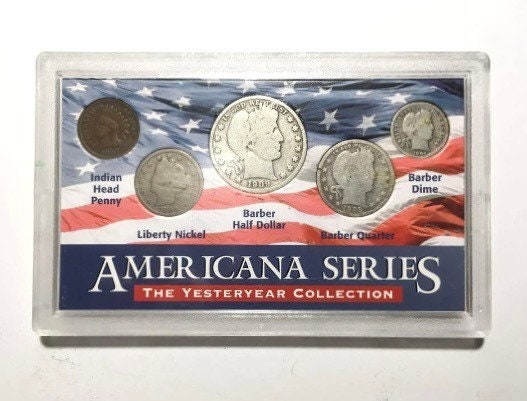 Americana Series Barber Coin Set Yesteryear Collection -90% Silver ...