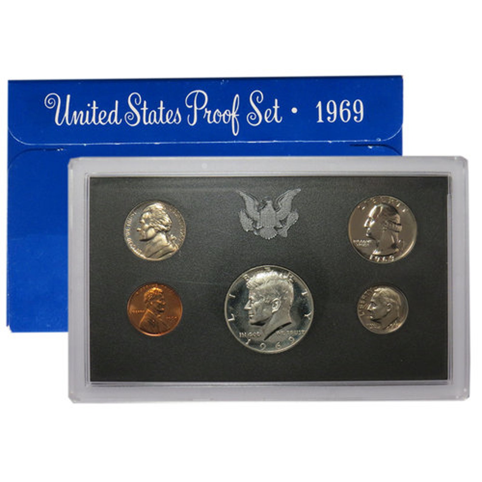 1969-S United States US Mint Clad Proof Set in Original Mint Packaging ...