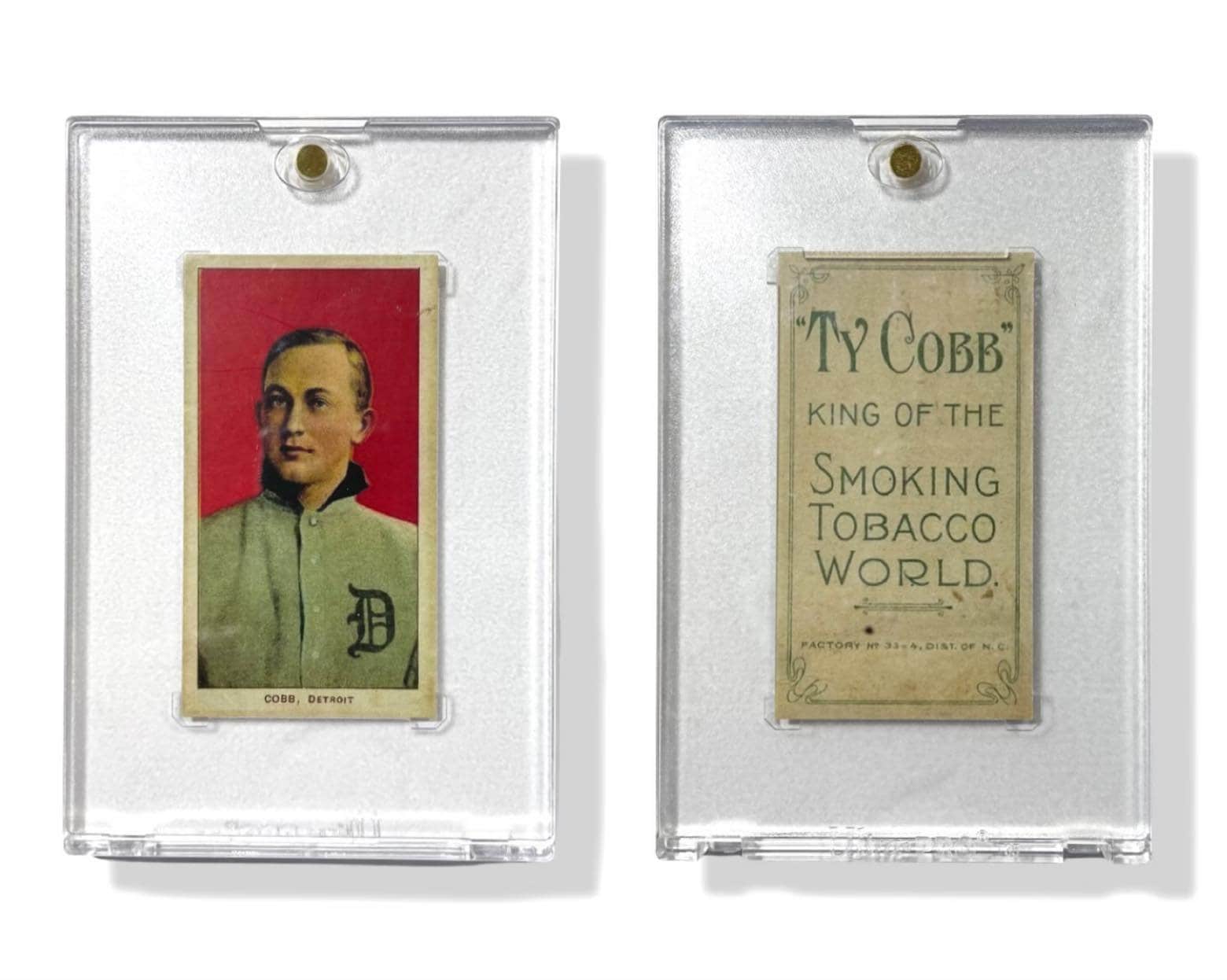1909 T206 Ty Cobb Red Portrait White Border (tobacco Back) Replica GEM ...