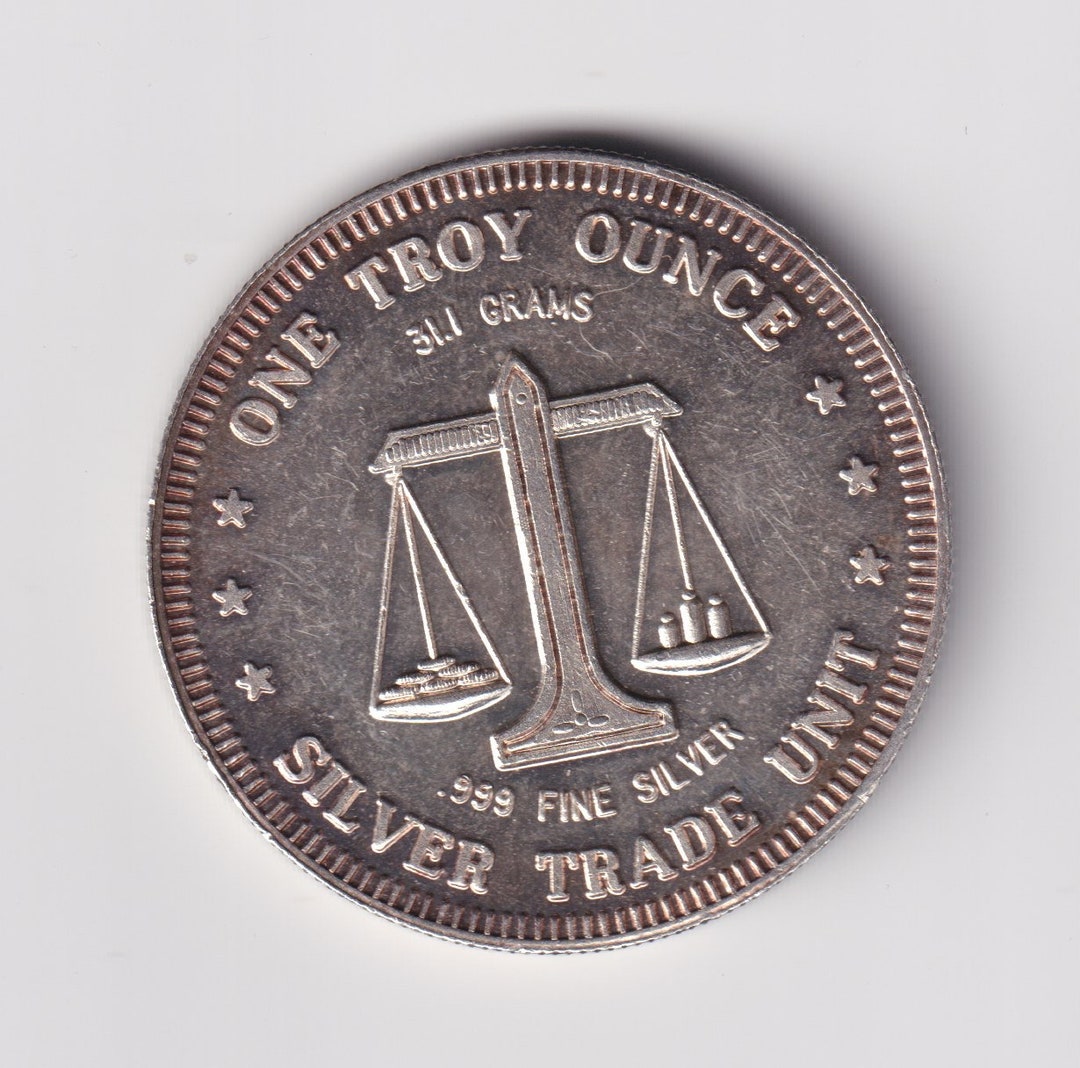 Vintage-silver Trade Unit 1 Oz .999 Fine Silver Round American Eagle ...