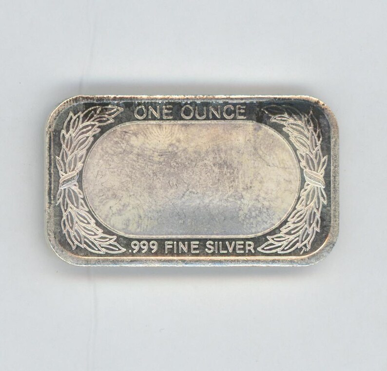Vintage Art Bar -american Flag Silver Bar 1 Oz .999 Fine Silver MINT ...