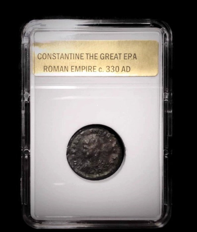 Roman Imperial Constantine the Great Era Ancient Bronze Coin C. 330 A.D ...
