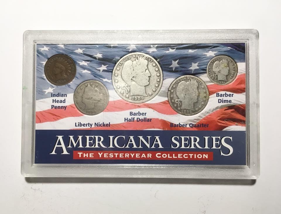 Americana Series Barber Coin Set Yesteryear Collection -90% Silver ...