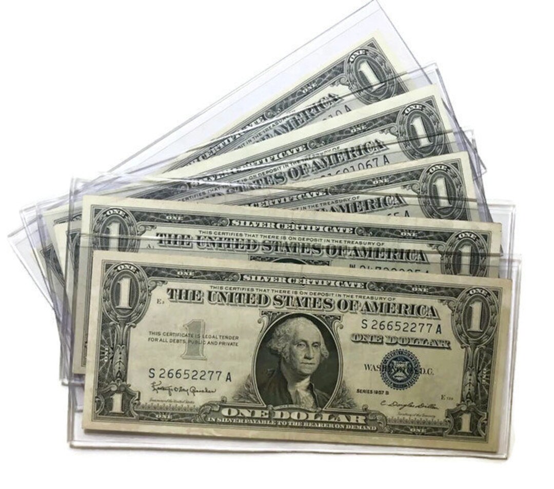 Lot of 5, 1957 A,B, Mixed Blue Seal, Silver Certificate Note,* Random ...