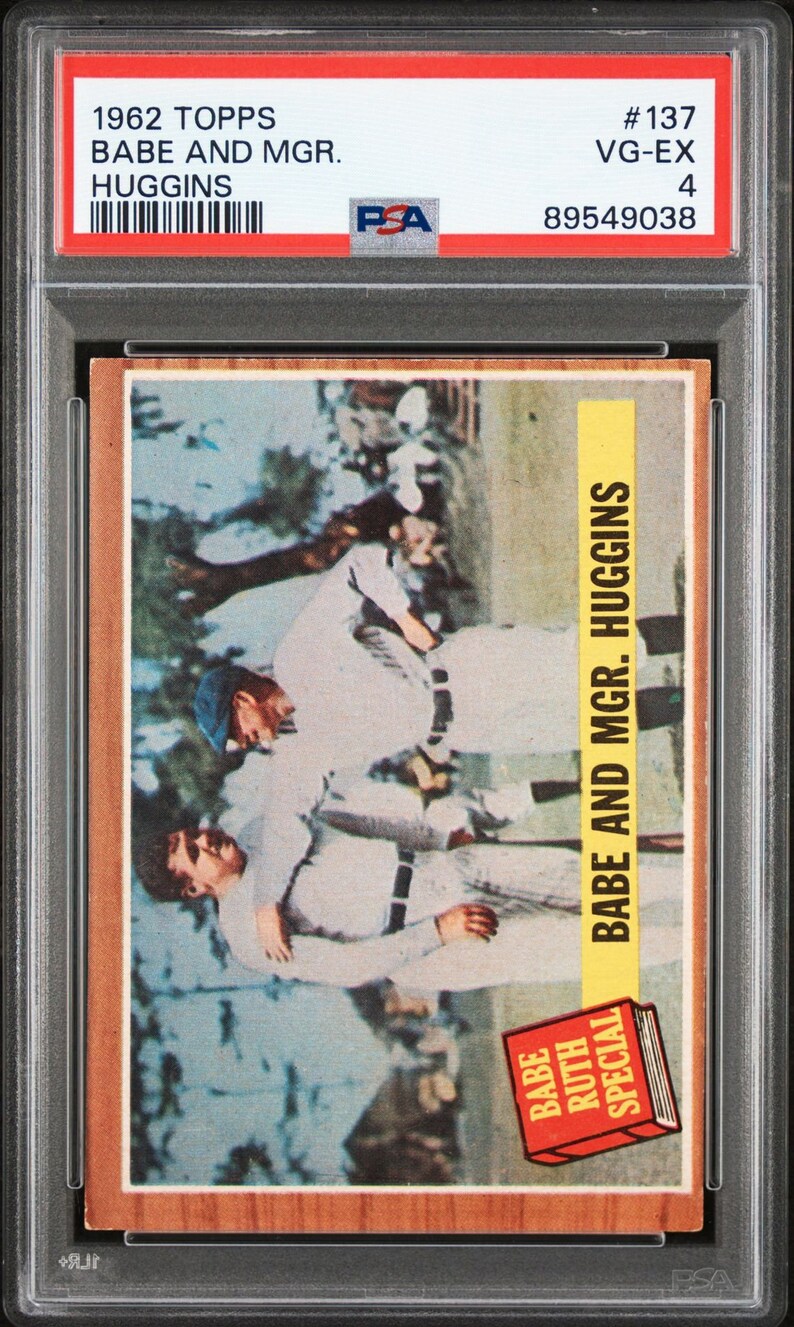 1962 Topps 137 Babe Ruth & Miller Huggins, N.Y. Yankees PSA 4 Vg-ex - Etsy