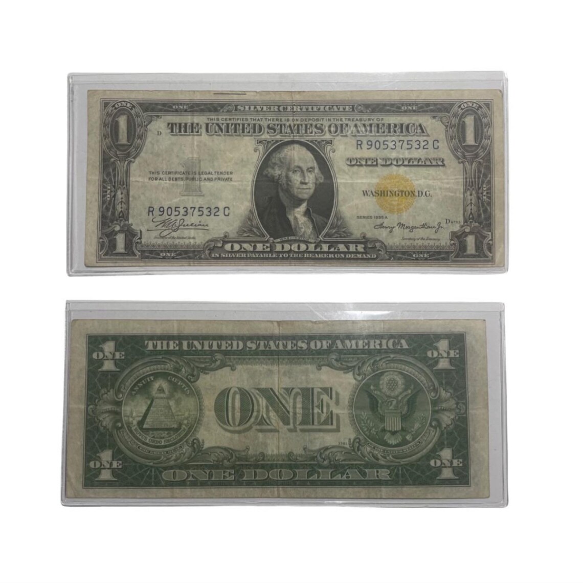 1935-A Silver Certificate North Africa Yellow Seal WWII Emergency Issue ...