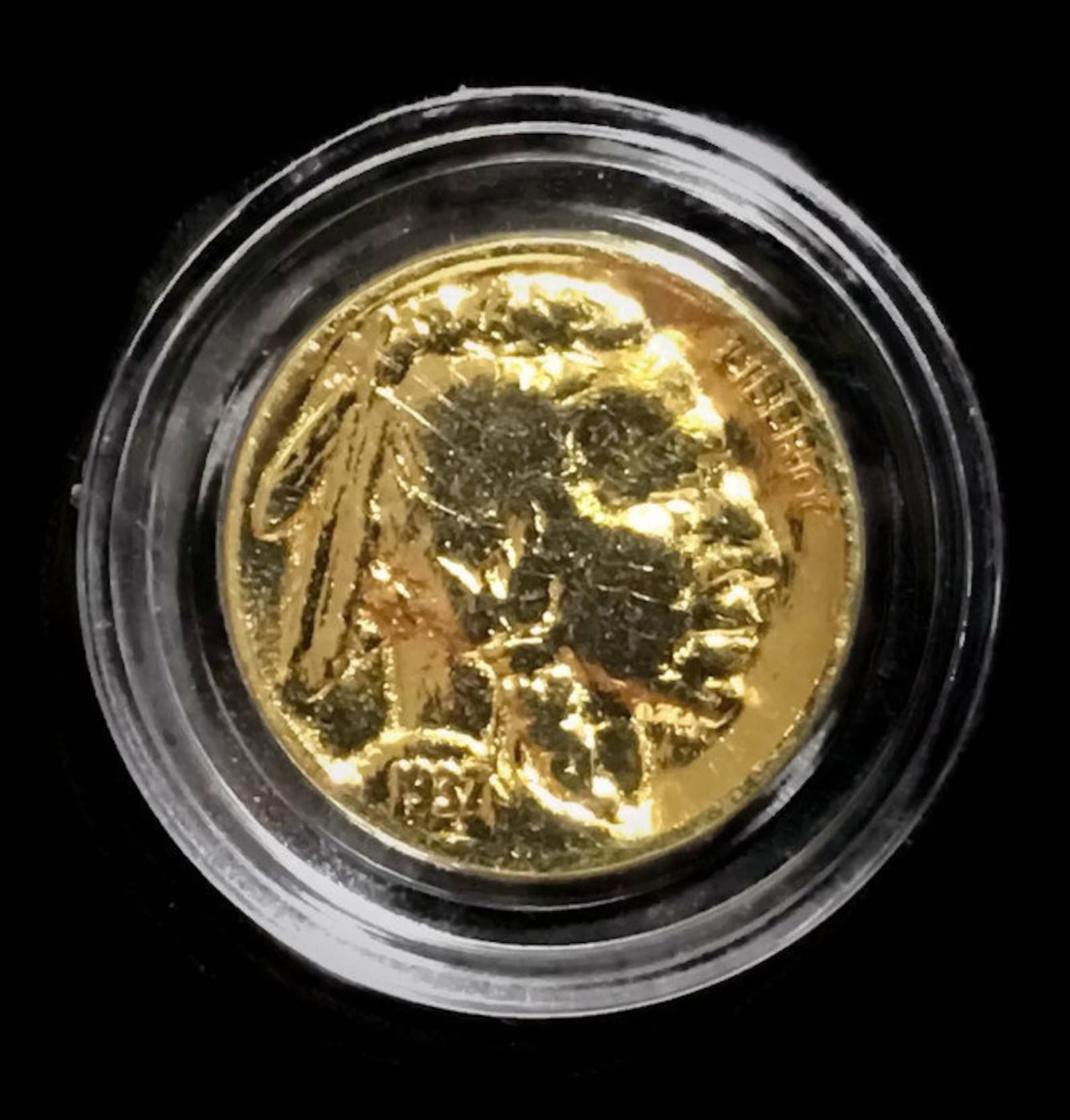 Buffalo Nickel, Pure 24K GOLD PLATED, Authentic ,buffalo Indian Head ...