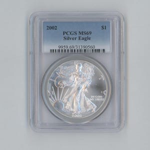 2002 American Silver Eagle - PCGS Ms69-rare - Etsy