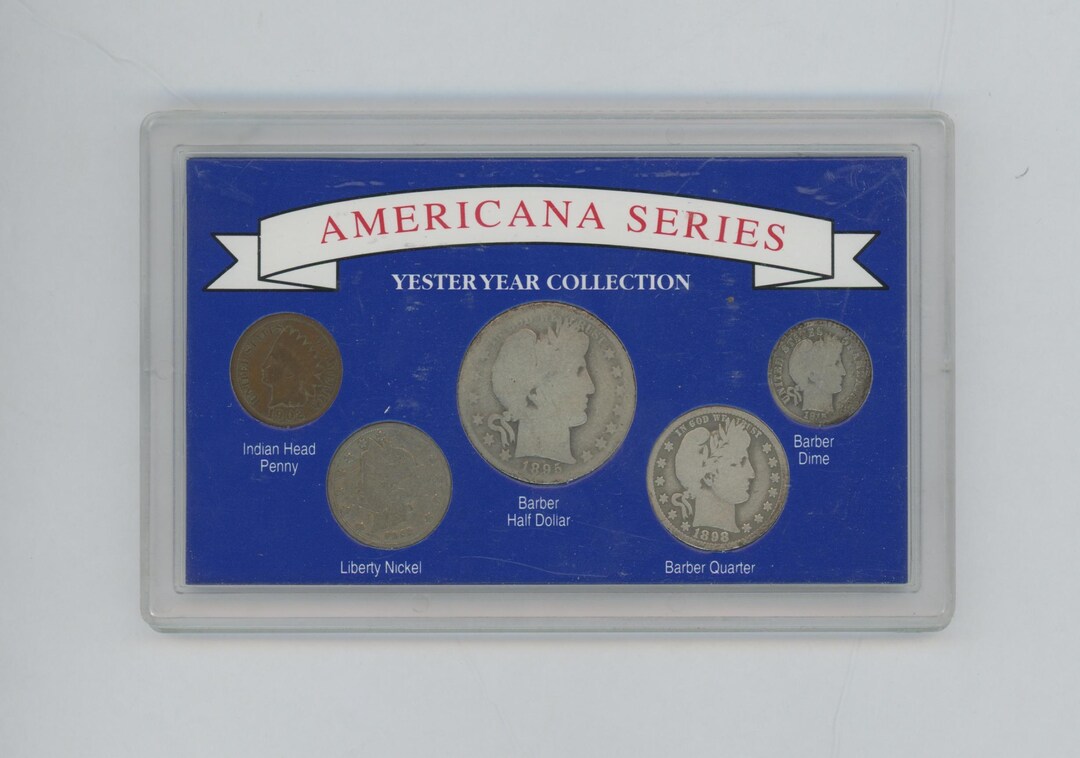 1895-1915 Americana Series Barber Coin Set Yesteryear Collection -90% ...