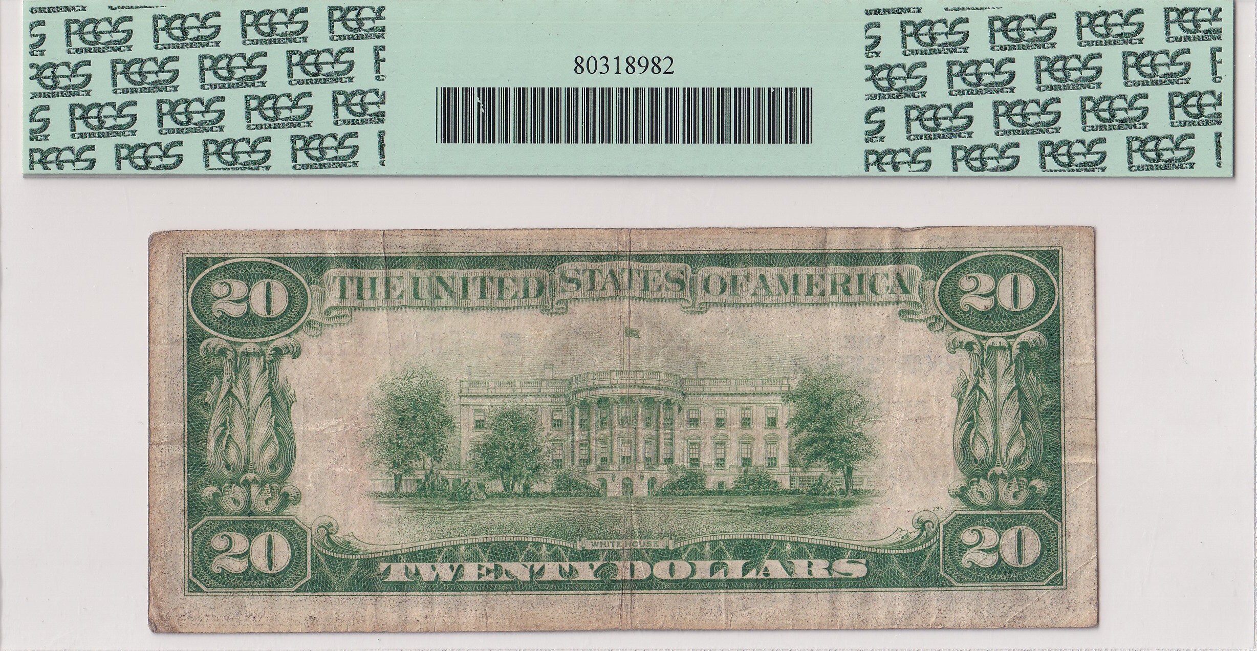 1929 Twenty Dollar Brown Seal FR Bank Note National Currency Money ...